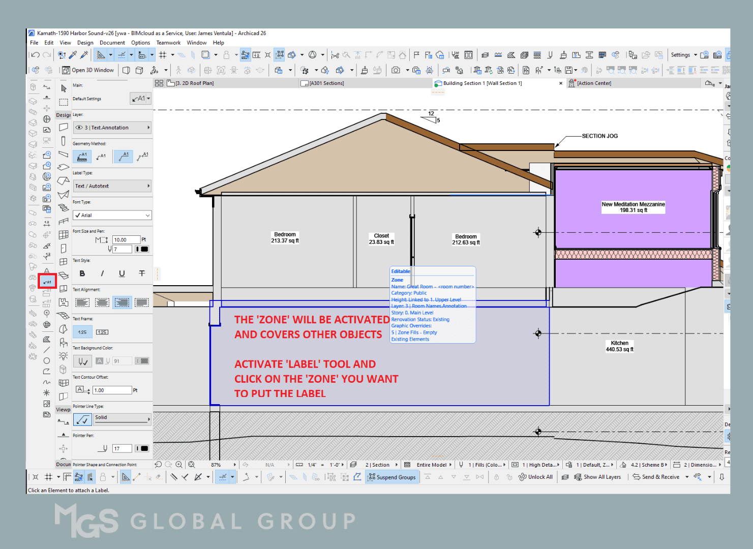 Intro to Activating Automatic Room Labeling in ArchiCAD | Drafting Blog