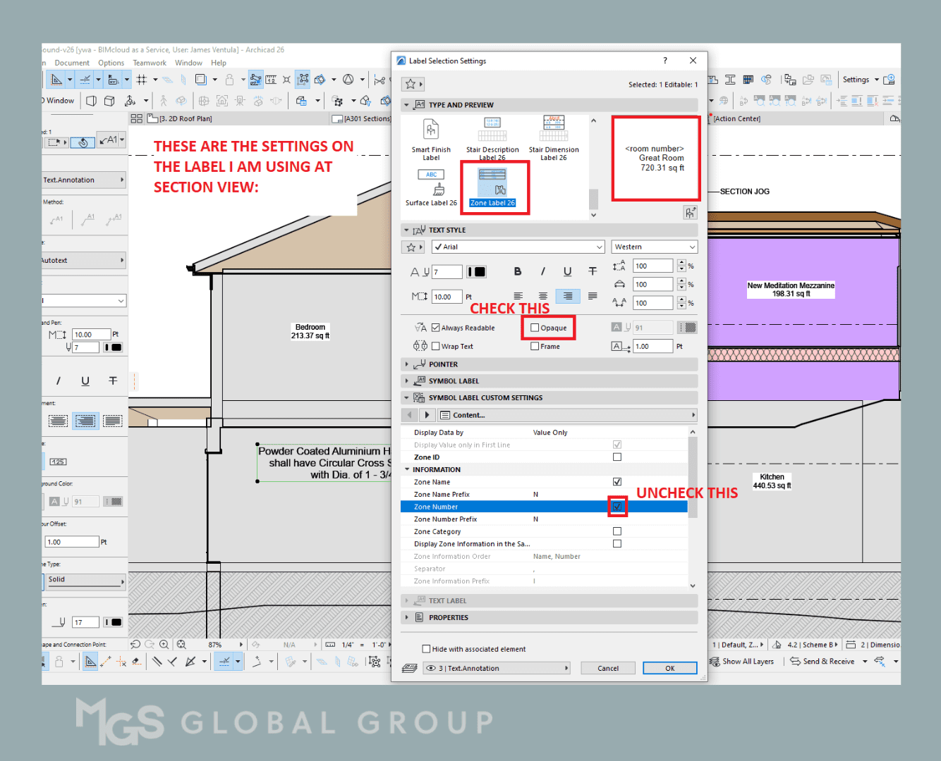 Intro to Activating Automatic Room Labeling in ArchiCAD | Drafting Blog
