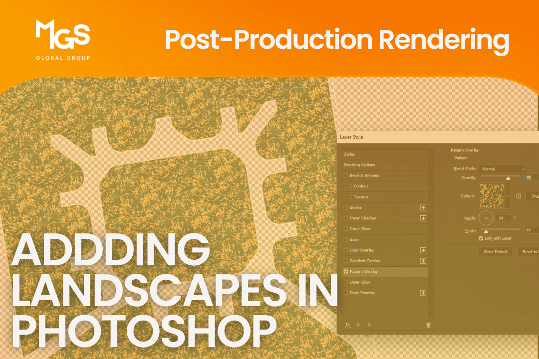 Adding Landscapes in Photoshop for Post-Production Renderings