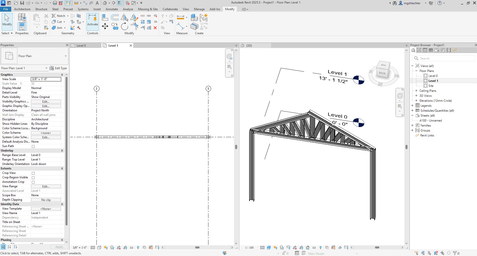 How To Model a Roof Truss on Revit