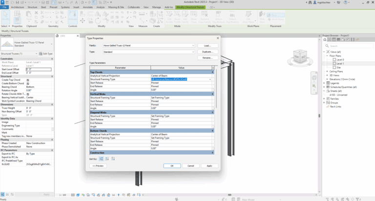 How To Model a Roof Truss on Revit